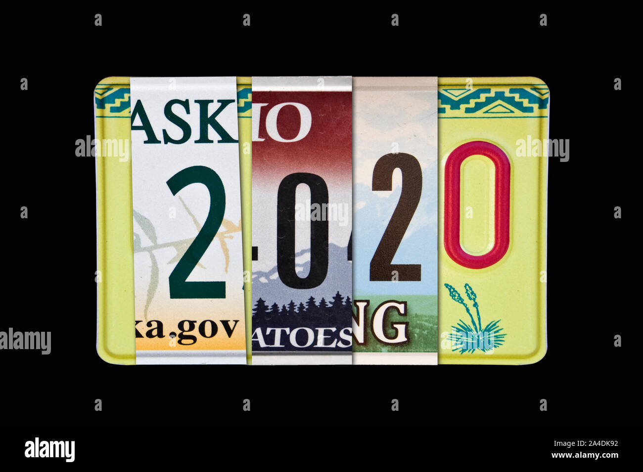 License plates collage hi-res stock photography and images - Alamy