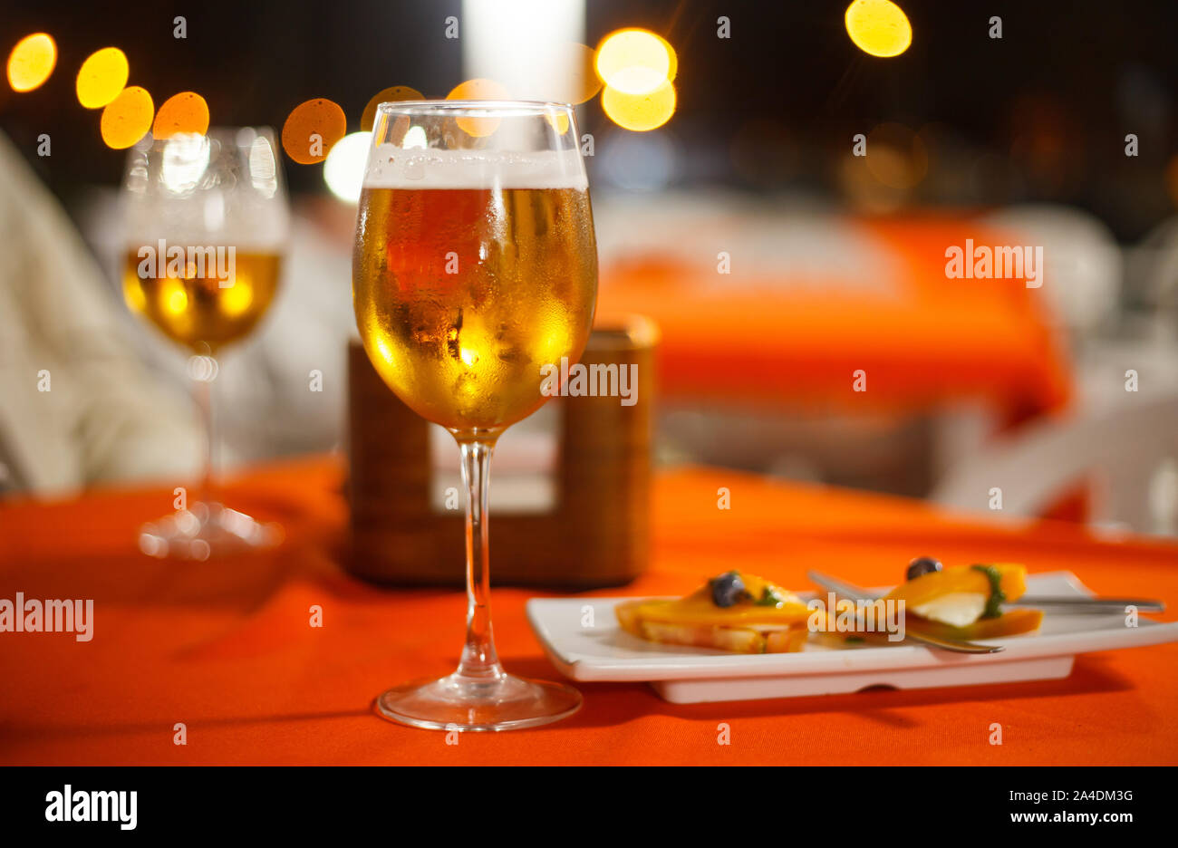 Two glasses beer two tapas hi-res stock photography and images - Alamy