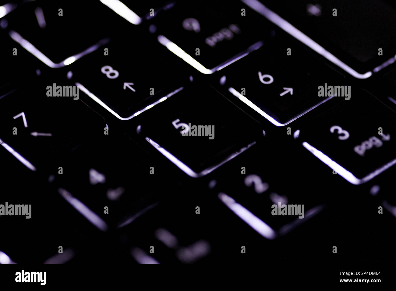 Part black backlit keyboard hi-res stock photography and images - Alamy