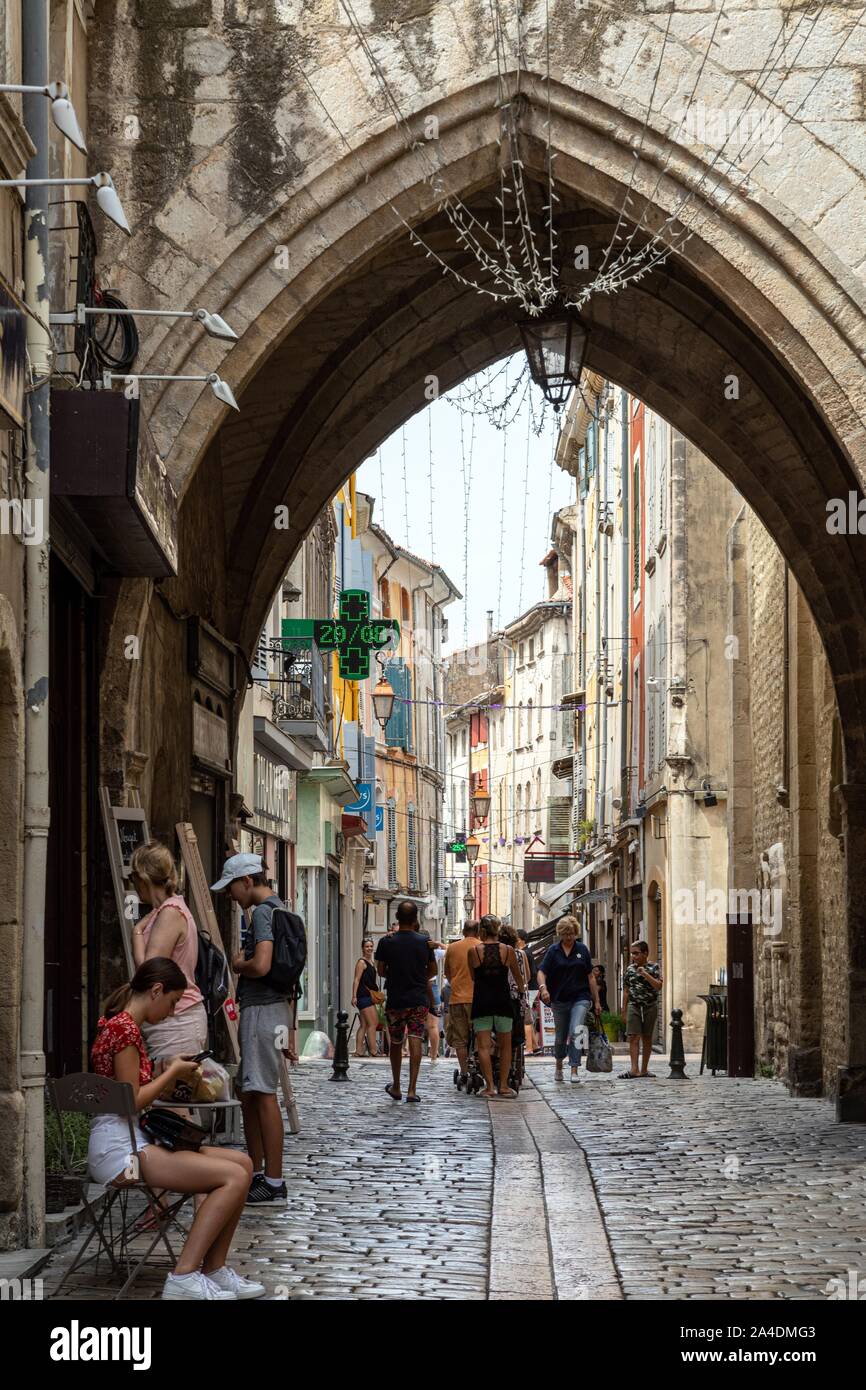PORCH OF THE CLOCK TOWER, APT, VAUCLUSE, LUBERON, FRANCE Stock Photo ...