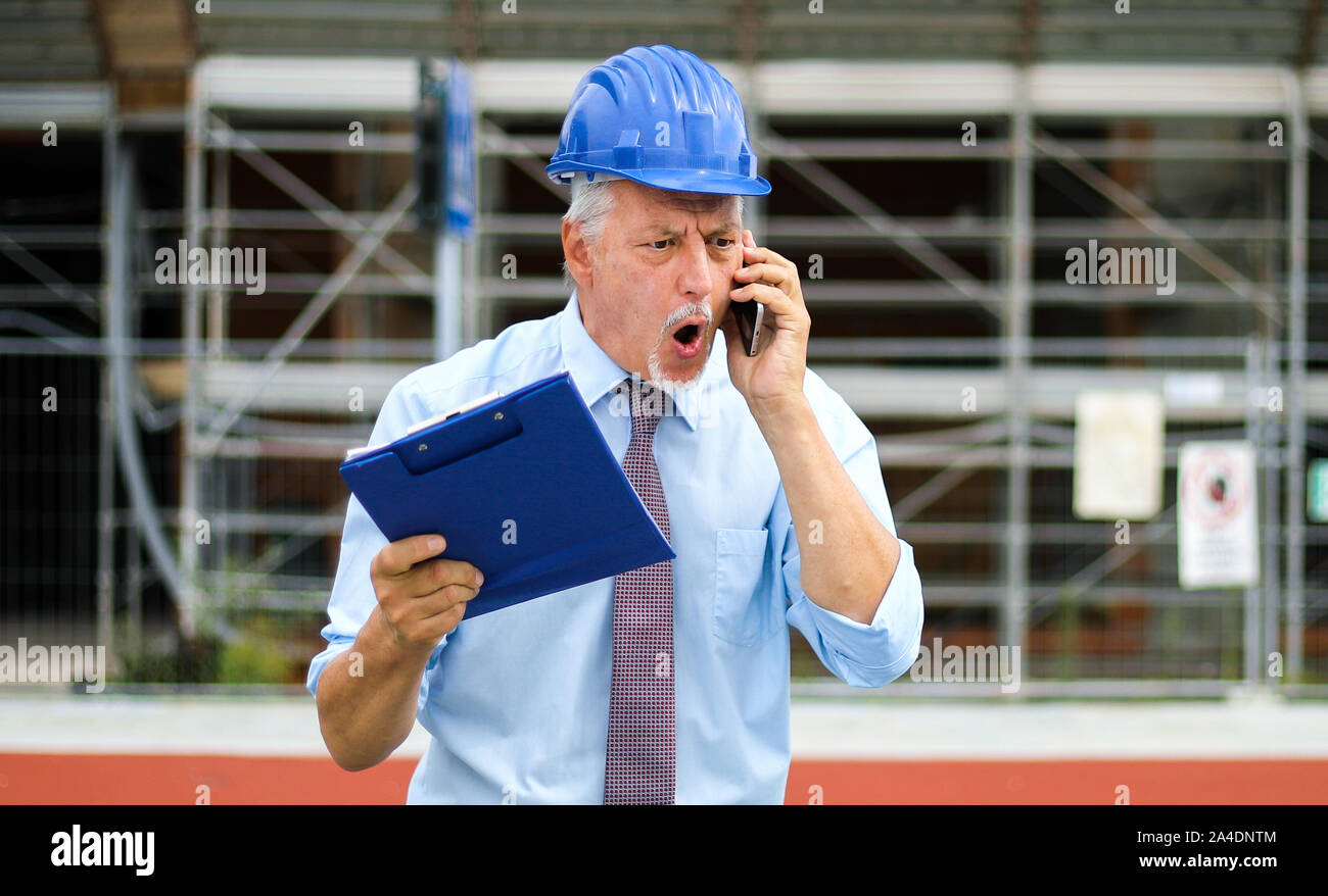 Civil engineer man upset hi-res stock photography and images - Alamy