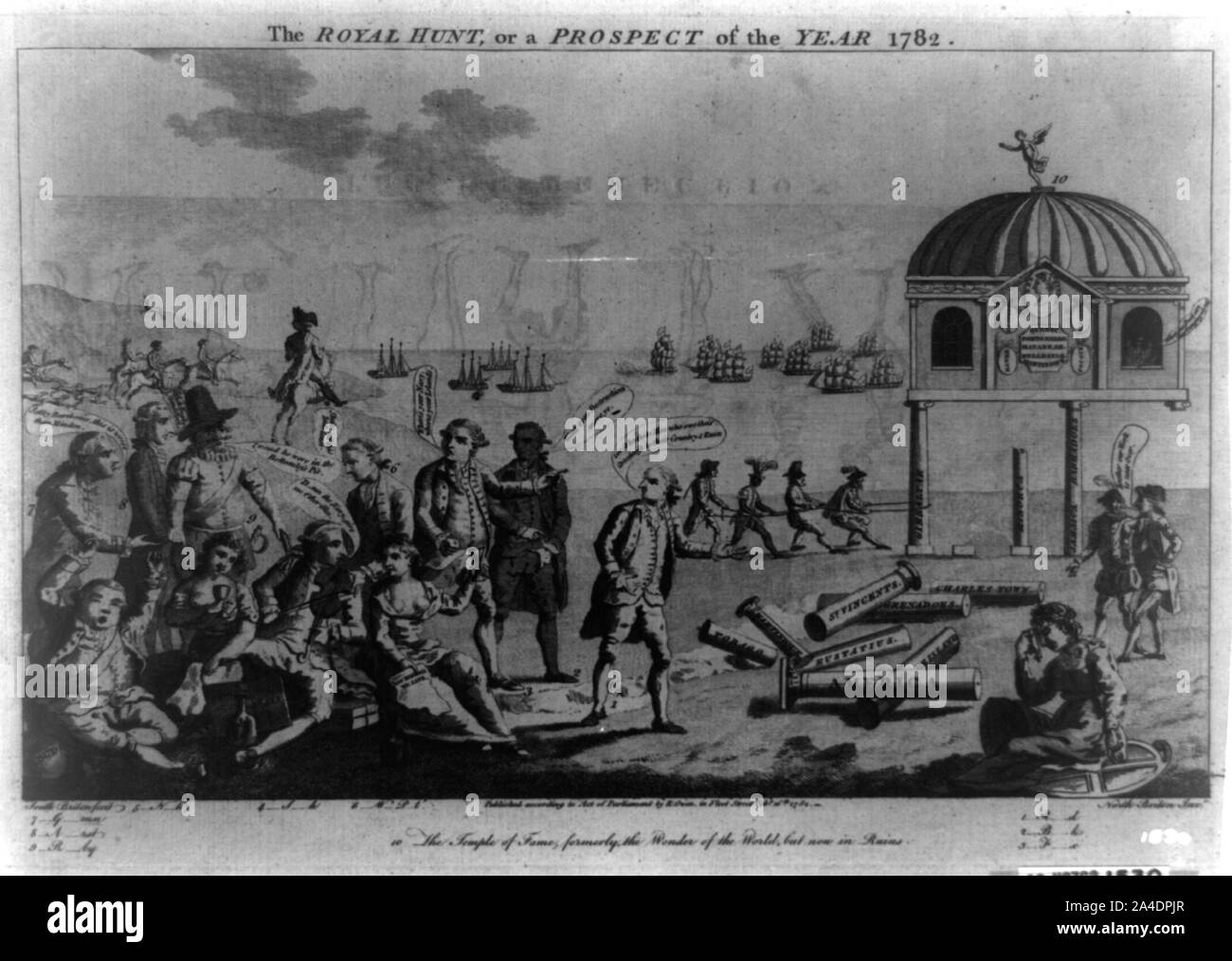 The royal hunt, or a prospect of the year 1782 Stock Photo - Alamy