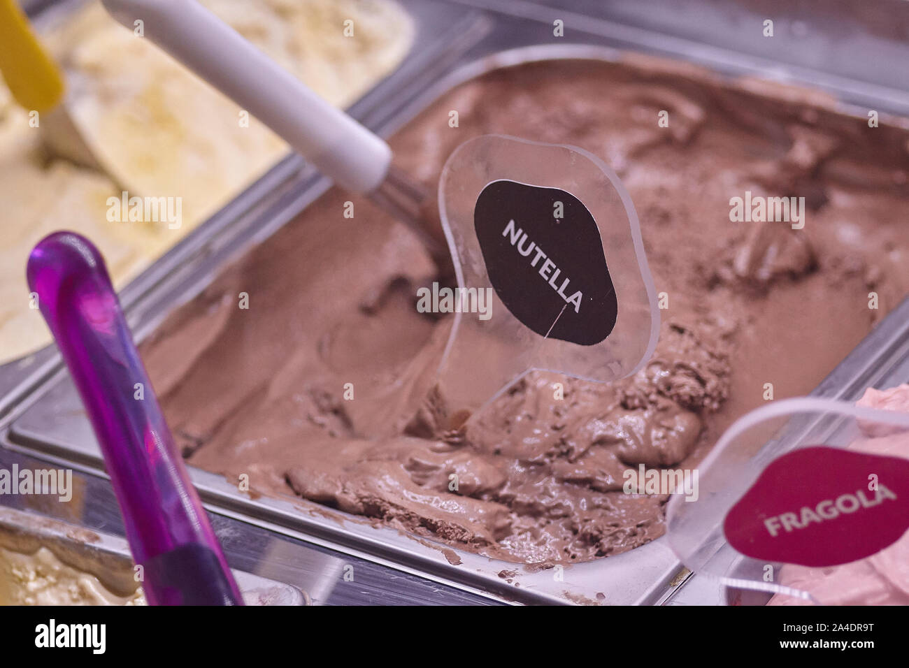 Ice cream tray Stock Photo - Alamy