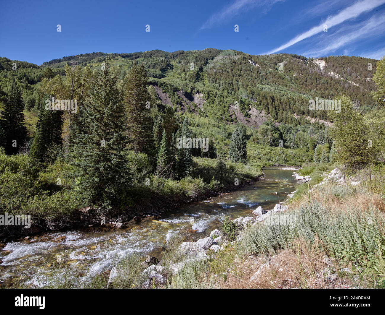 The rushing Crystal River in Marble, a tiny community high in the ...