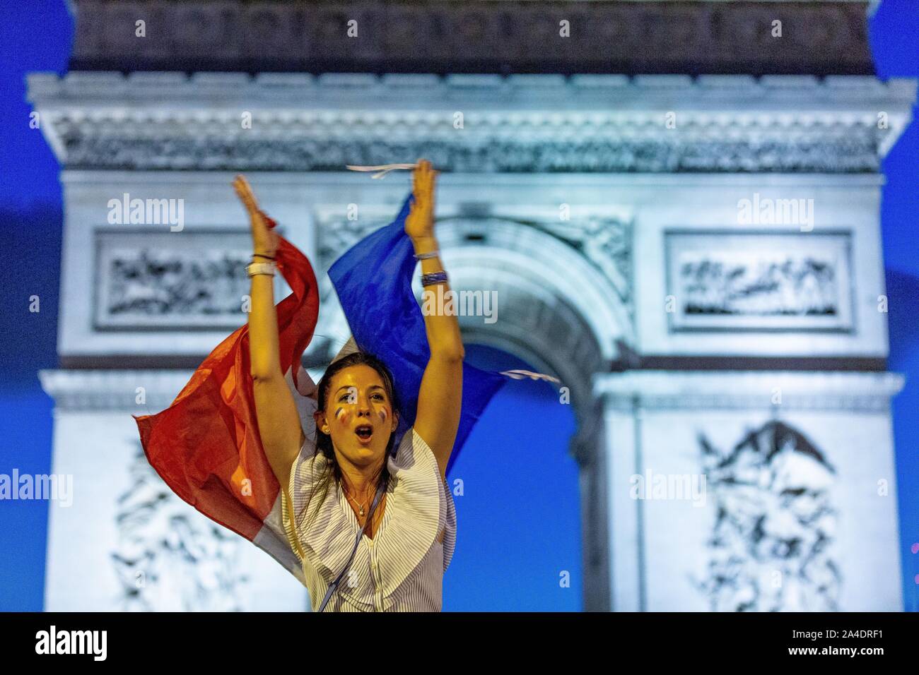 SCENE OF JUBILATION FOLLOWING THE FRENCH SOCCER TEAM'S VICTORY IN THE ...
