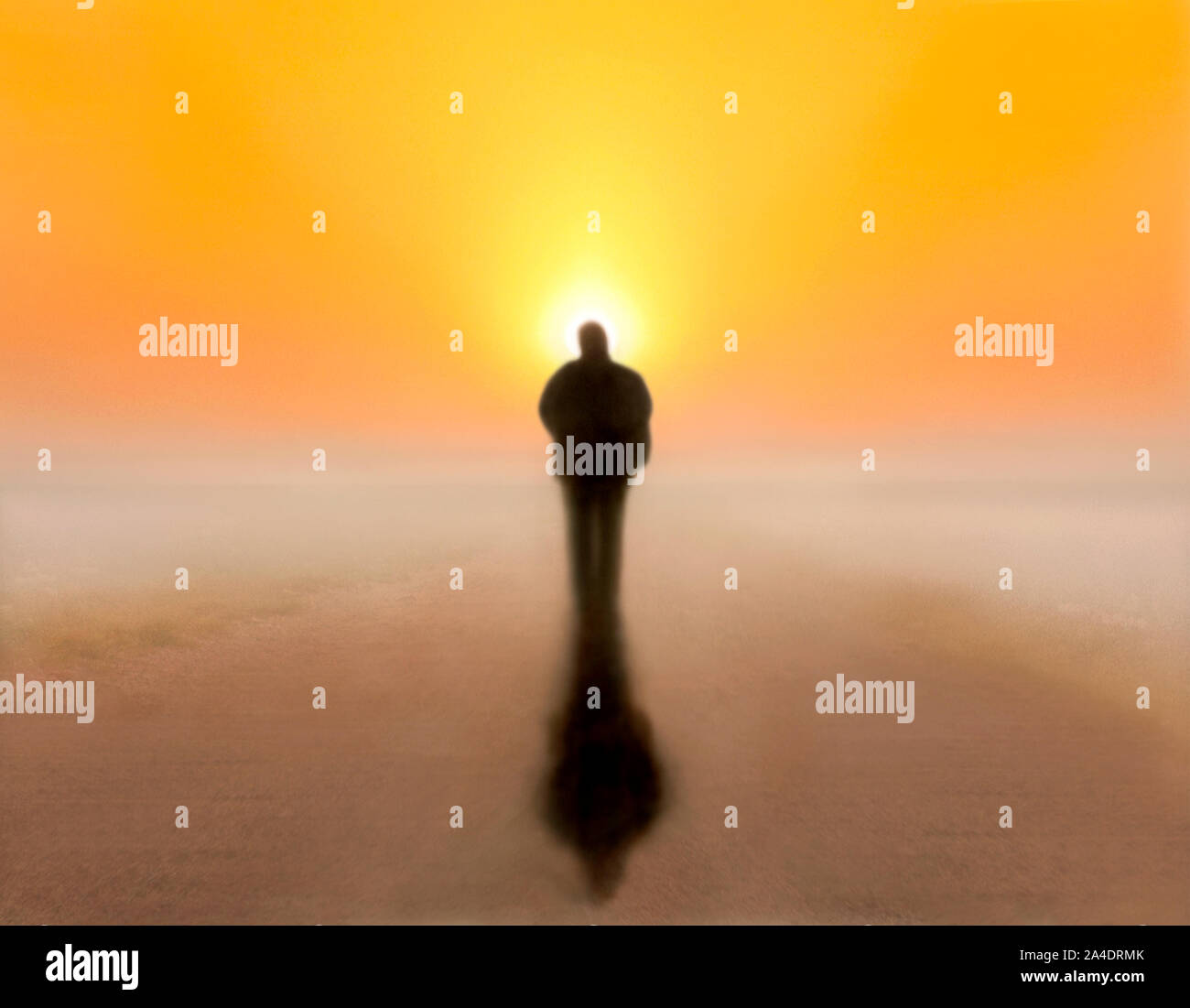 The lone walker Stock Photo - Alamy