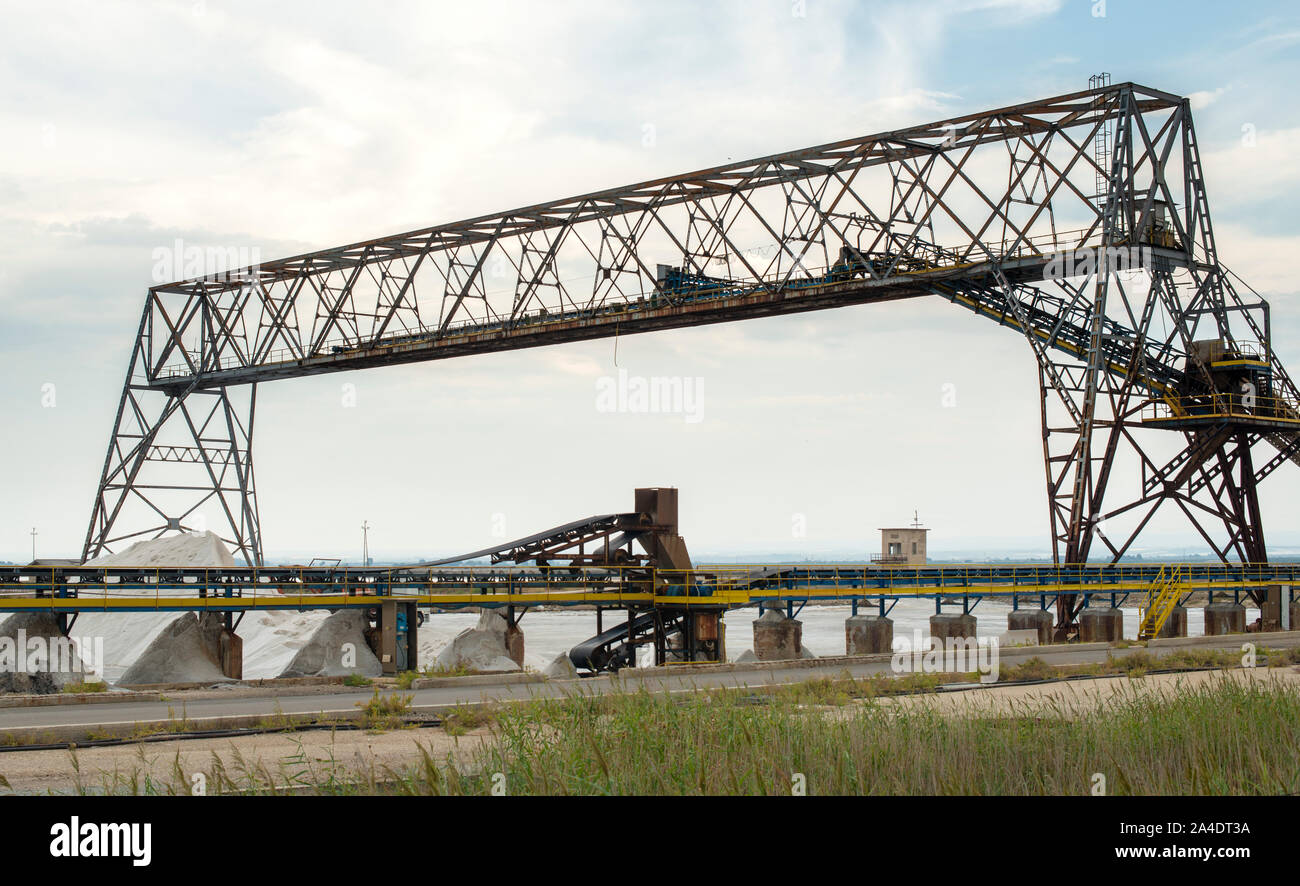 Equipment for the extraction of salt from the sea Stock Photo - Alamy