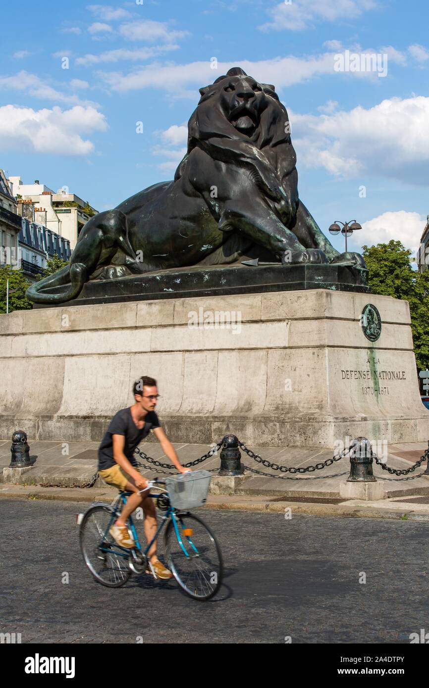 REPLICA OF THE LION OF BELFORT, PLACE DENFERT ROCHEREAU, PARIS, 14TH ...