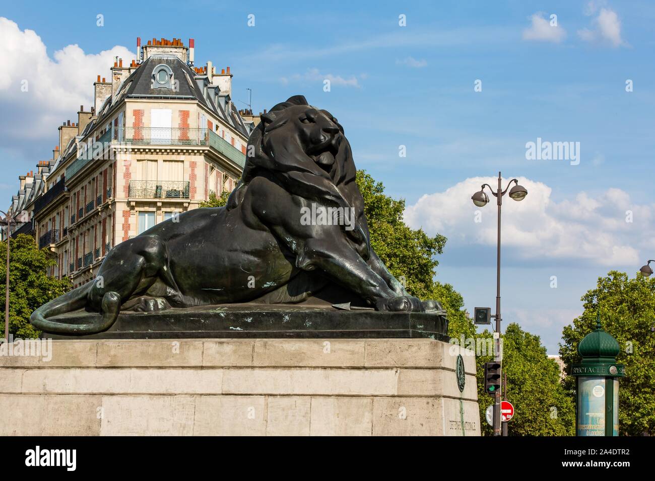 REPLICA OF THE LION OF BELFORT, PLACE DENFERT ROCHEREAU, PARIS, 14TH ...