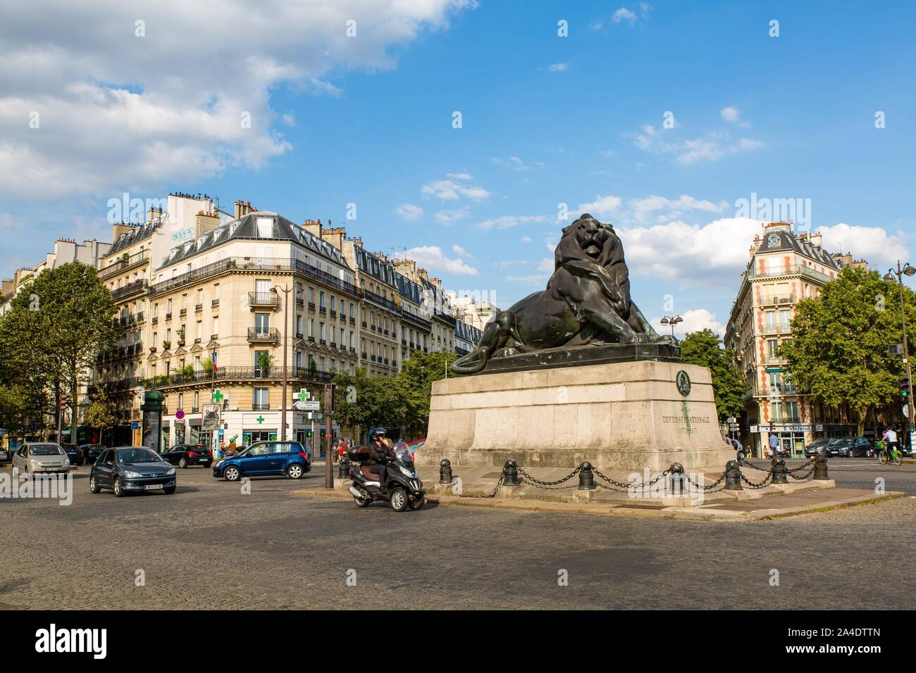 REPLICA OF THE LION OF BELFORT, PLACE DENFERT ROCHEREAU, PARIS, 14TH ...