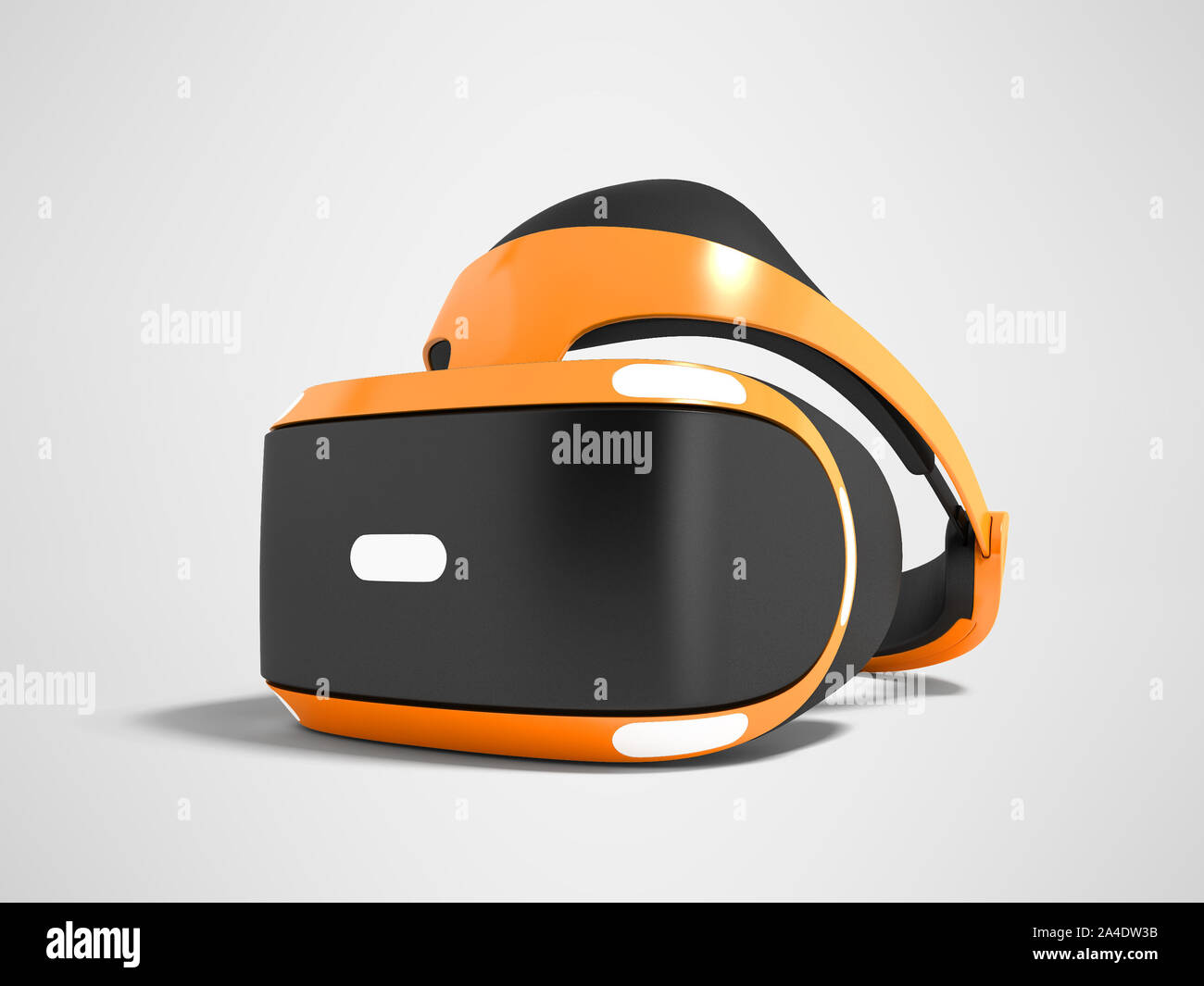 Orange virtual reality glasses for gaming on personal computer 3D ...