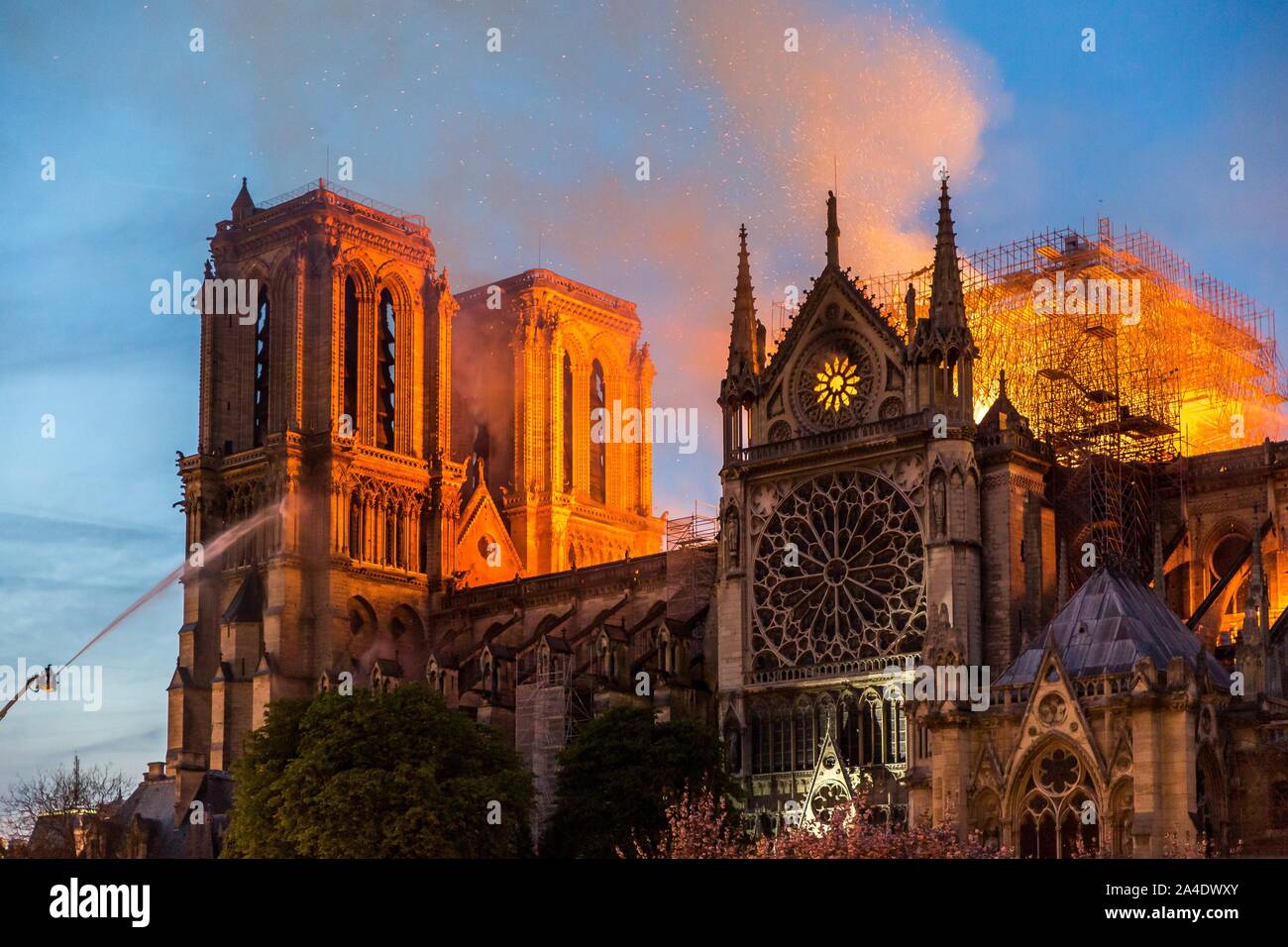 FIRE IN THE CATHEDRAL OF NOTRE DAME DE PARIS, PARIS, APRIL 5, 2019 ...