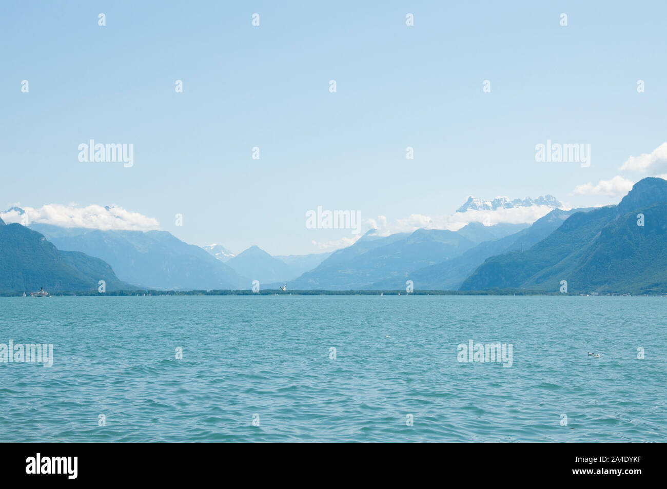 A beautiful view of Lake Geneva in the summertime Stock Photo - Alamy