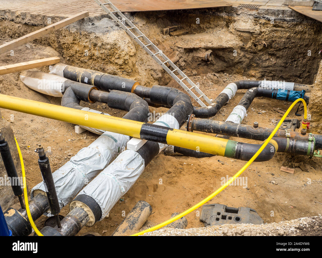 New construction of a gas pipeline Stock Photo - Alamy
