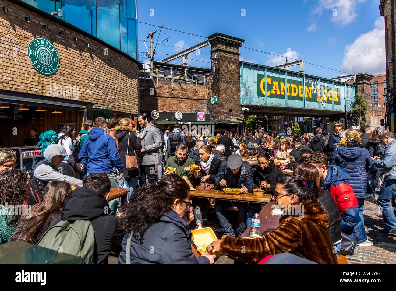 RESTAURANT IN THE STREET, CAMDEN MARKET, LONDON, ENGLAND Stock Photo ...