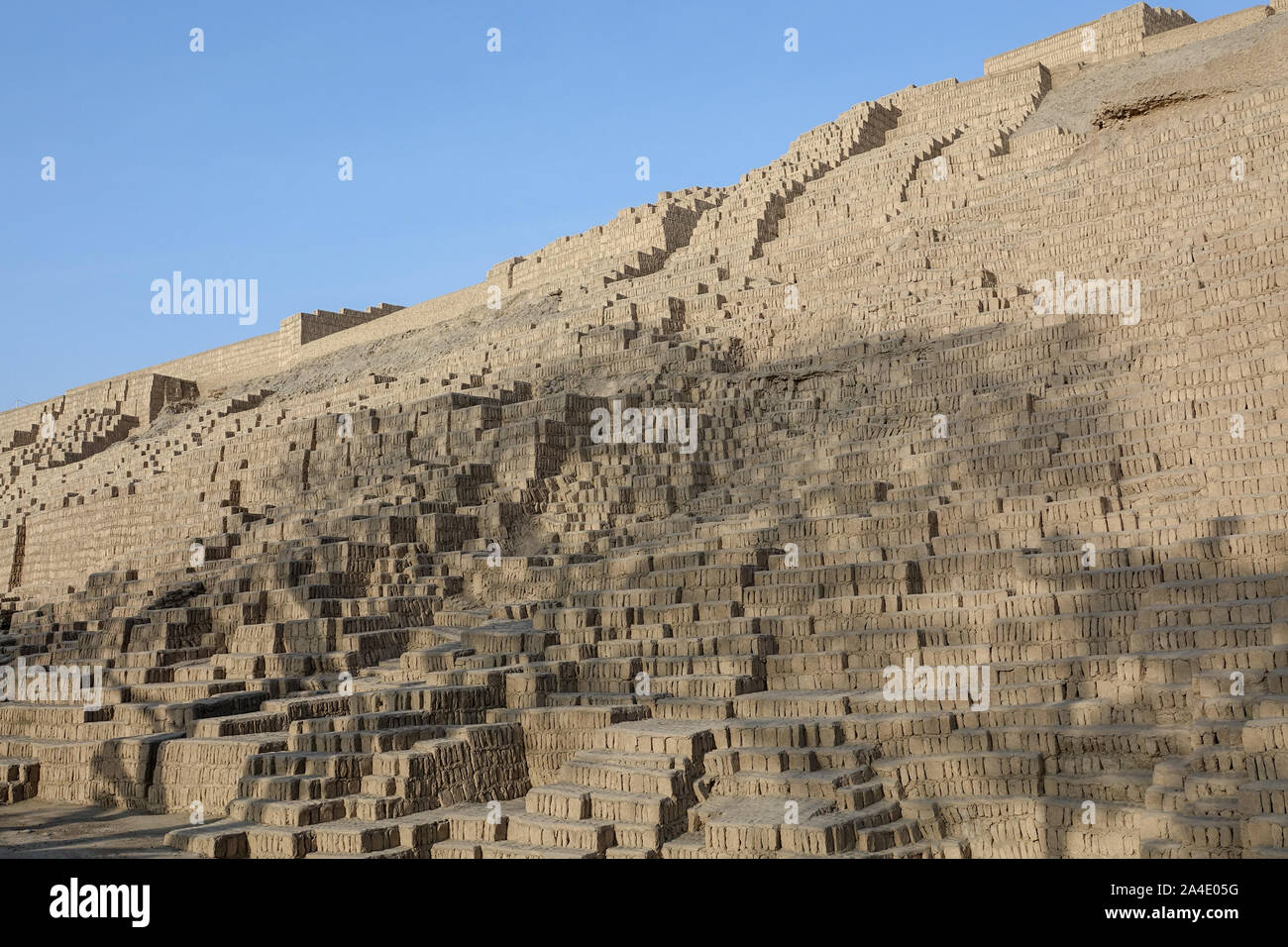 Inca ruis of Huaca Pucllane in Lima capital of Peru Stock Photo - Alamy