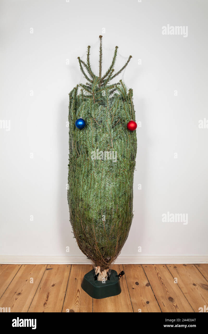 Wrapped christmas tree hi-res stock photography and images - Alamy