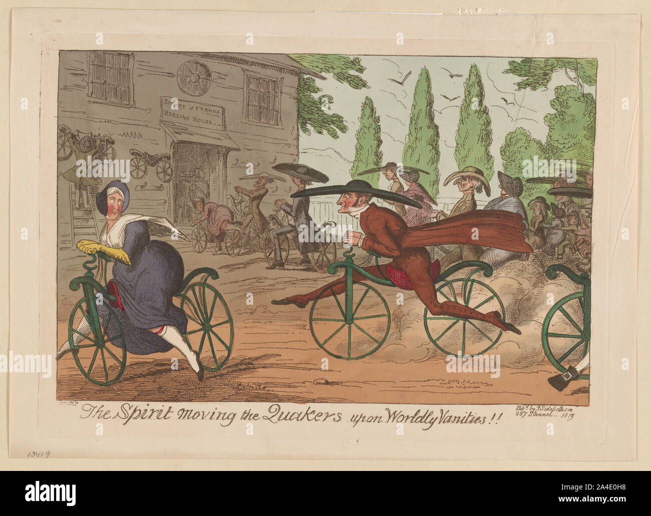 The spirit moving the Quakers upon worldly vanities!! Stock Photo - Alamy