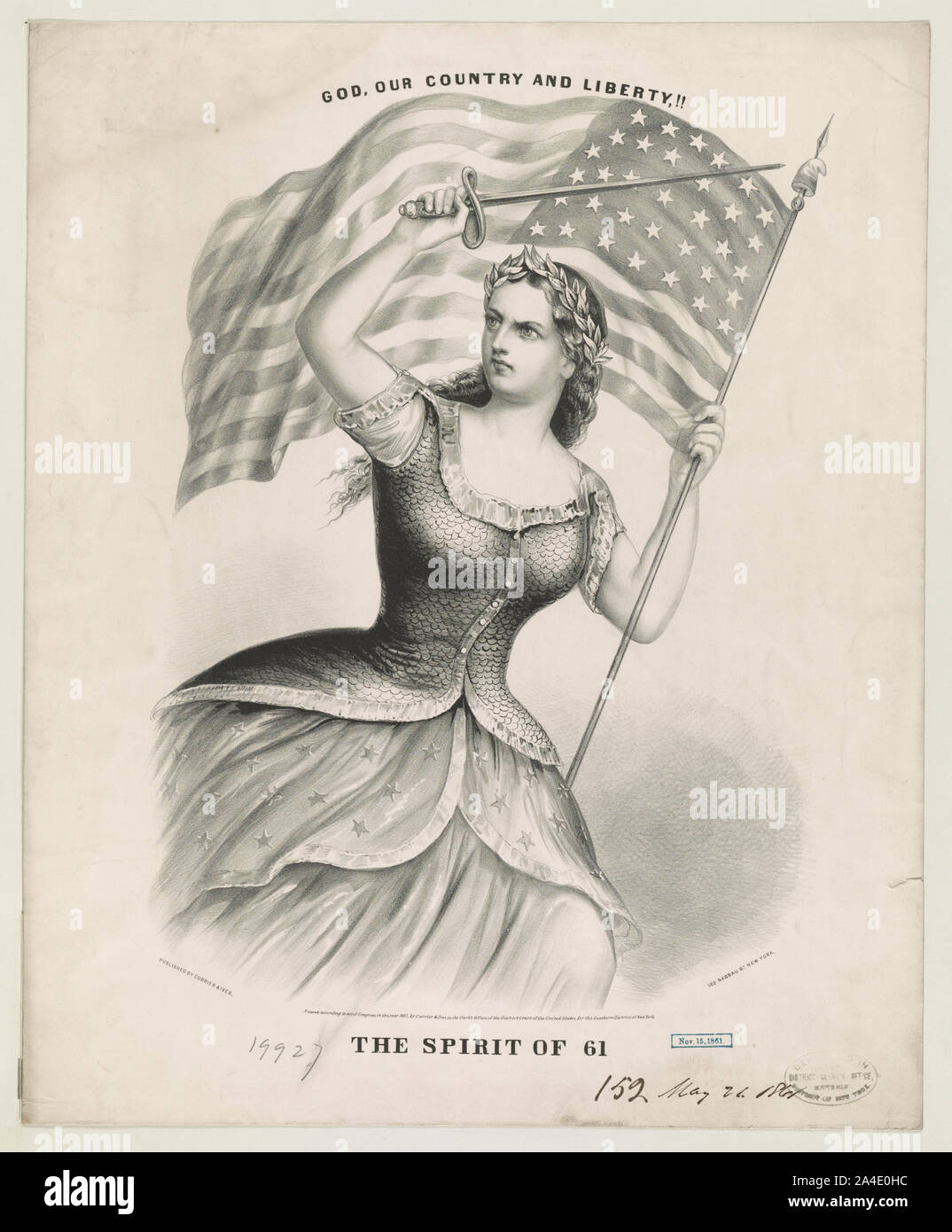 The spirit of 61. God, our country and liberty!! Stock Photo - Alamy
