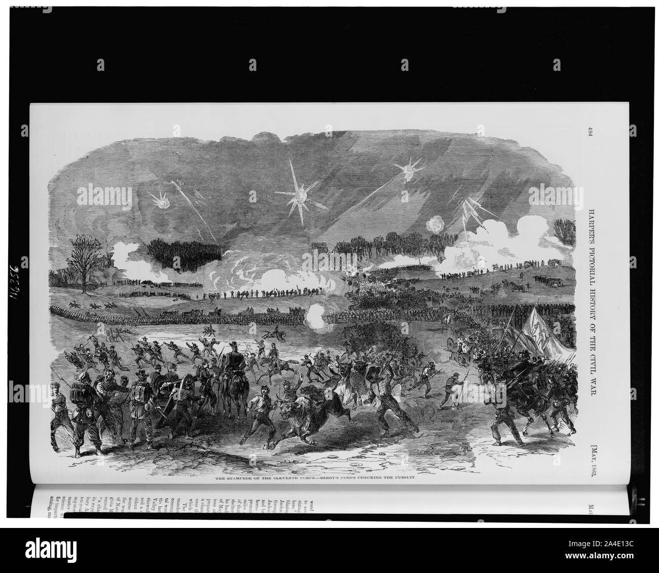 The stampede of the Eleventh Corps - Berry's corps checking the pursuit ...