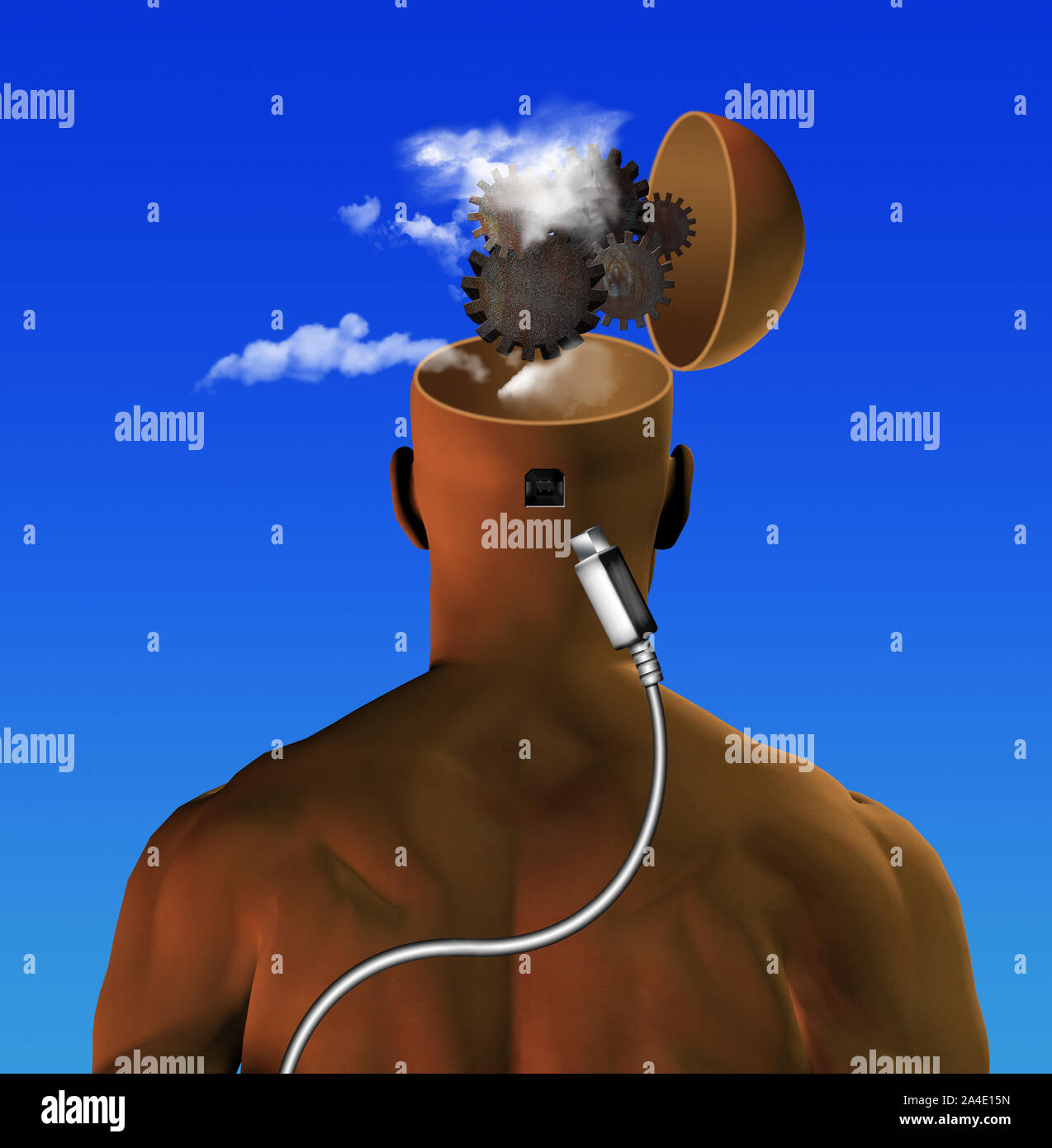 Human brain usb cable hi-res stock photography and images - Alamy