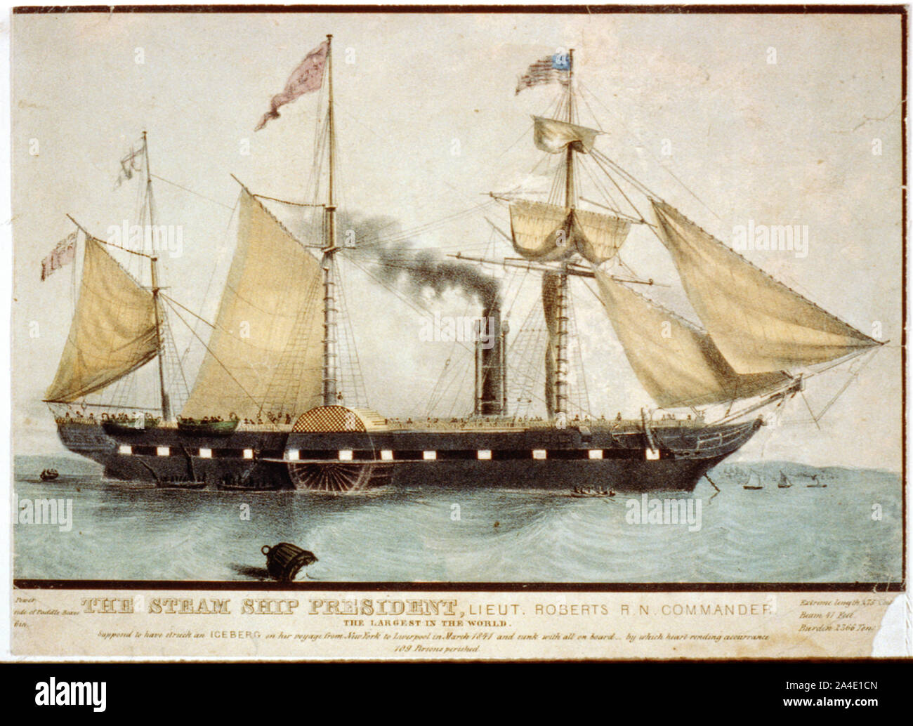 The steam ship President, Lieut. Roberts R.N. commander: the largest in ...