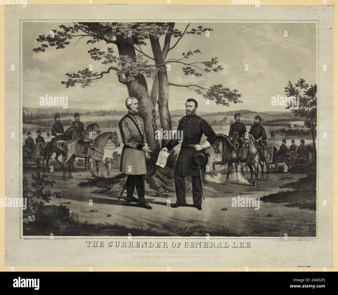 The surrender of General Lee Stock Photo - Alamy