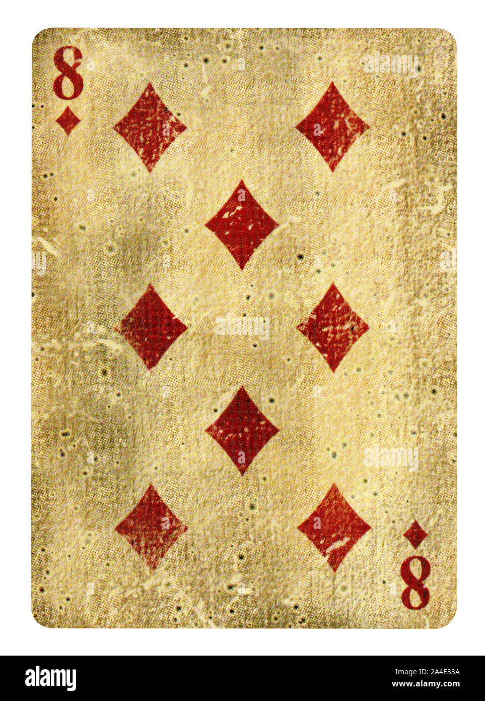 Eight of Diamonds playing card - isolated on white (clipping path included Stock Photo - Alamy