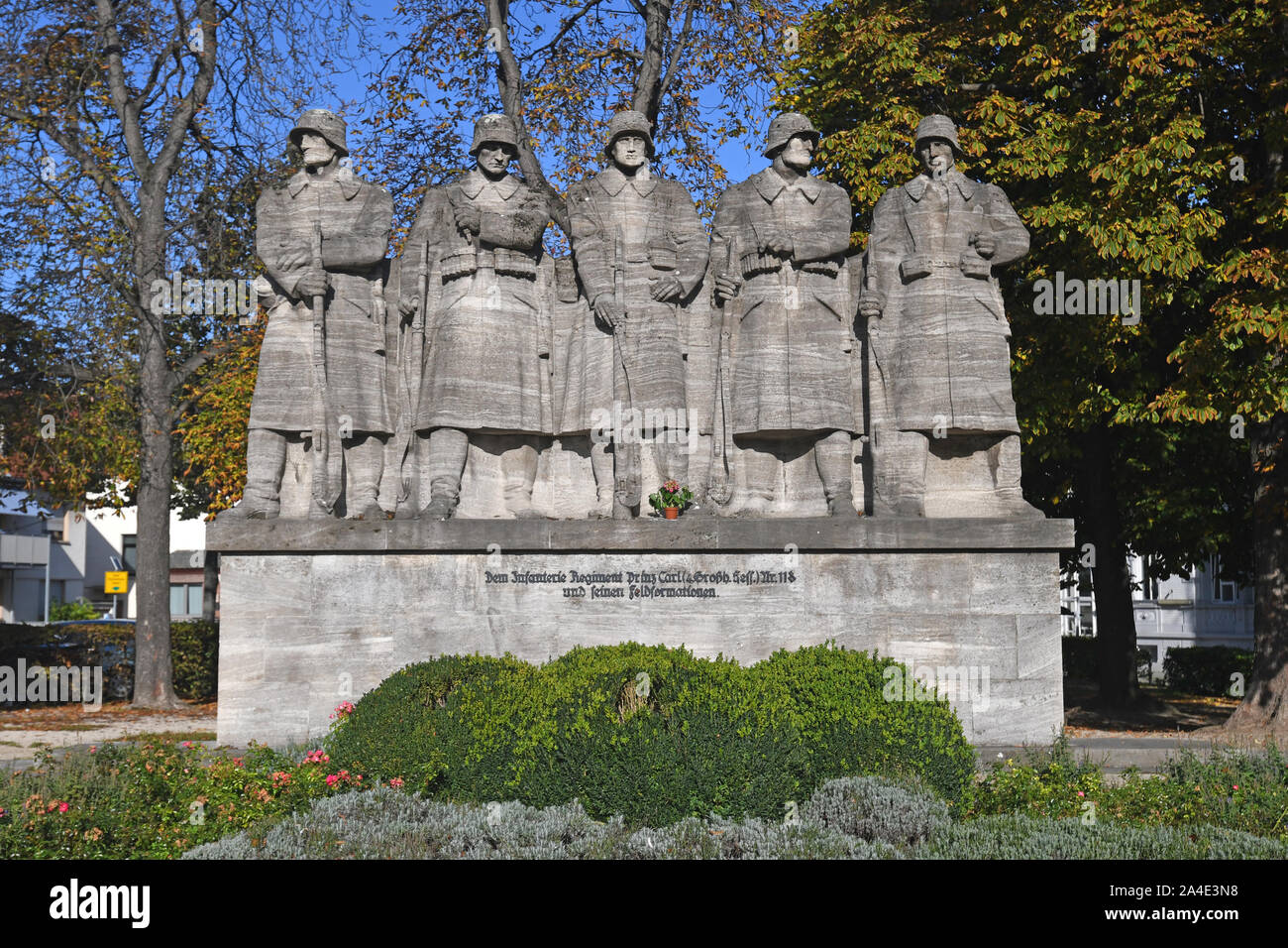 Worms, Germany - October 2019: Stone war memorial depicting five ...