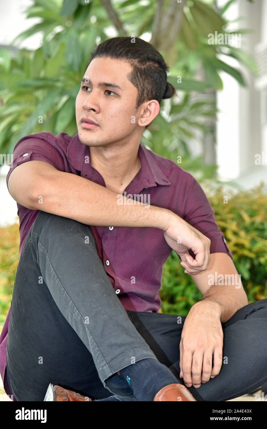 Young Diverse Person Relaxing Stock Photo - Alamy