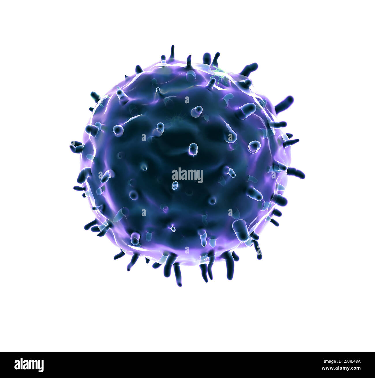 lymphocytes and viruses, cancer cell, 3d rendered cancer cell, Cancer ...