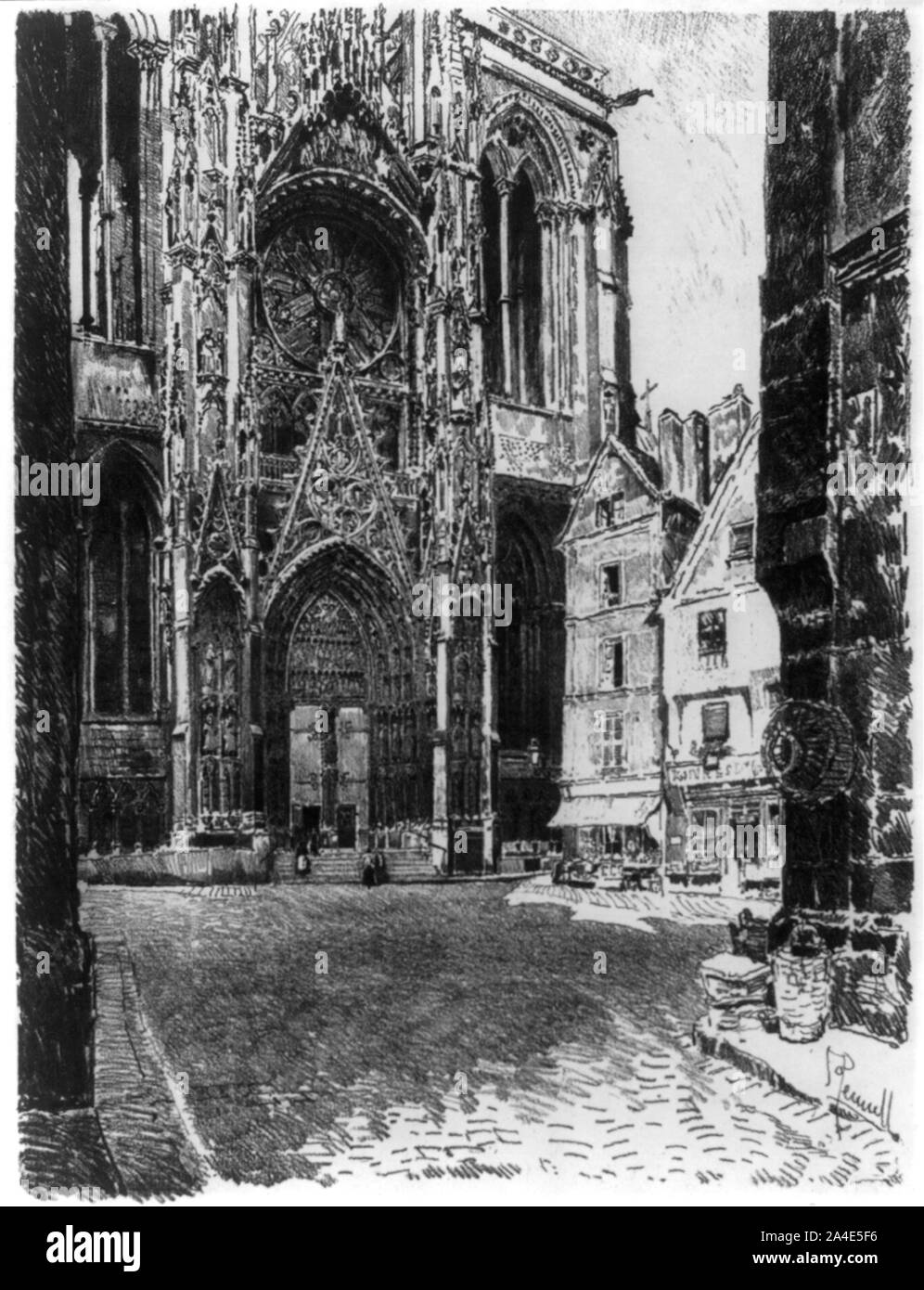 Cathedral rouen france Black and White Stock Photos & Images - Alamy