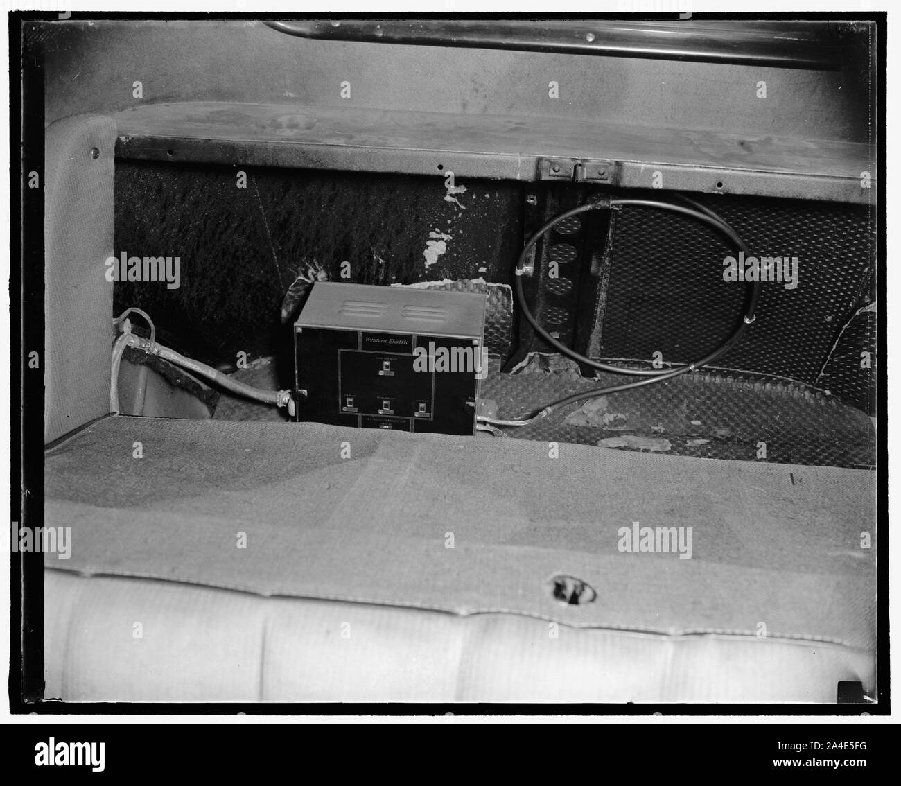 The transmitter unit in the rear of the experimental 2-way ...