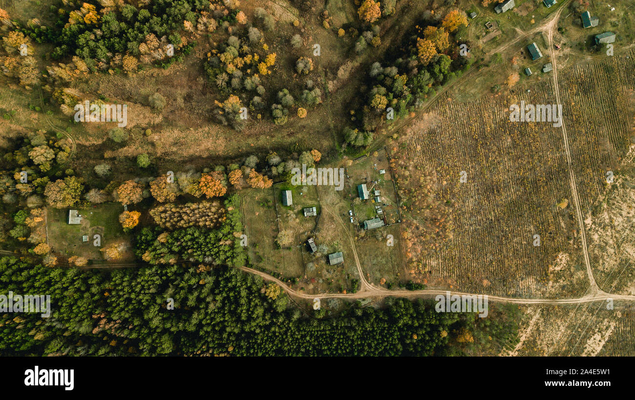 Aerial forest road map hi-res stock photography and images - Alamy