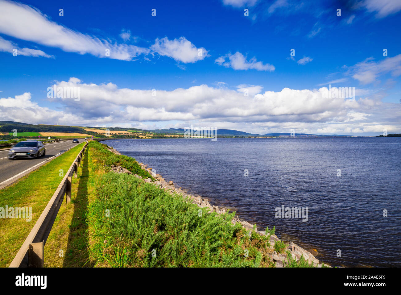View of the Cromarty Bridge and Cromarty Firth. Dingwall, Scotland ...