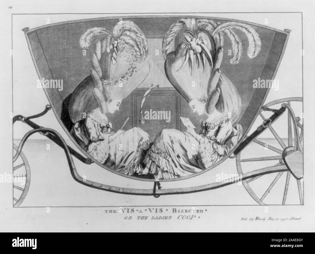 The vis a vis bisected or The ladies coop Stock Photo - Alamy
