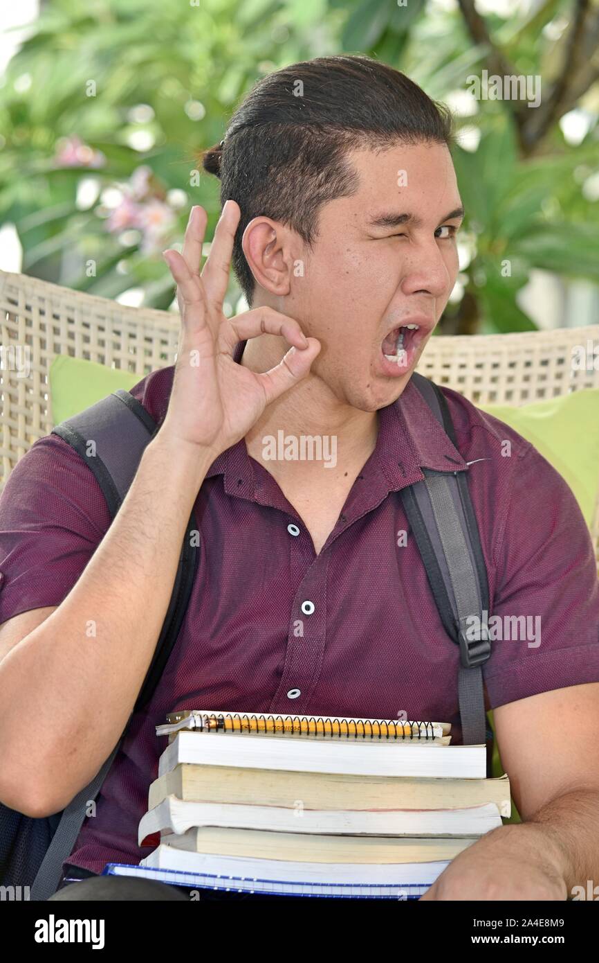 Boy sign okay hi-res stock photography and images - Alamy