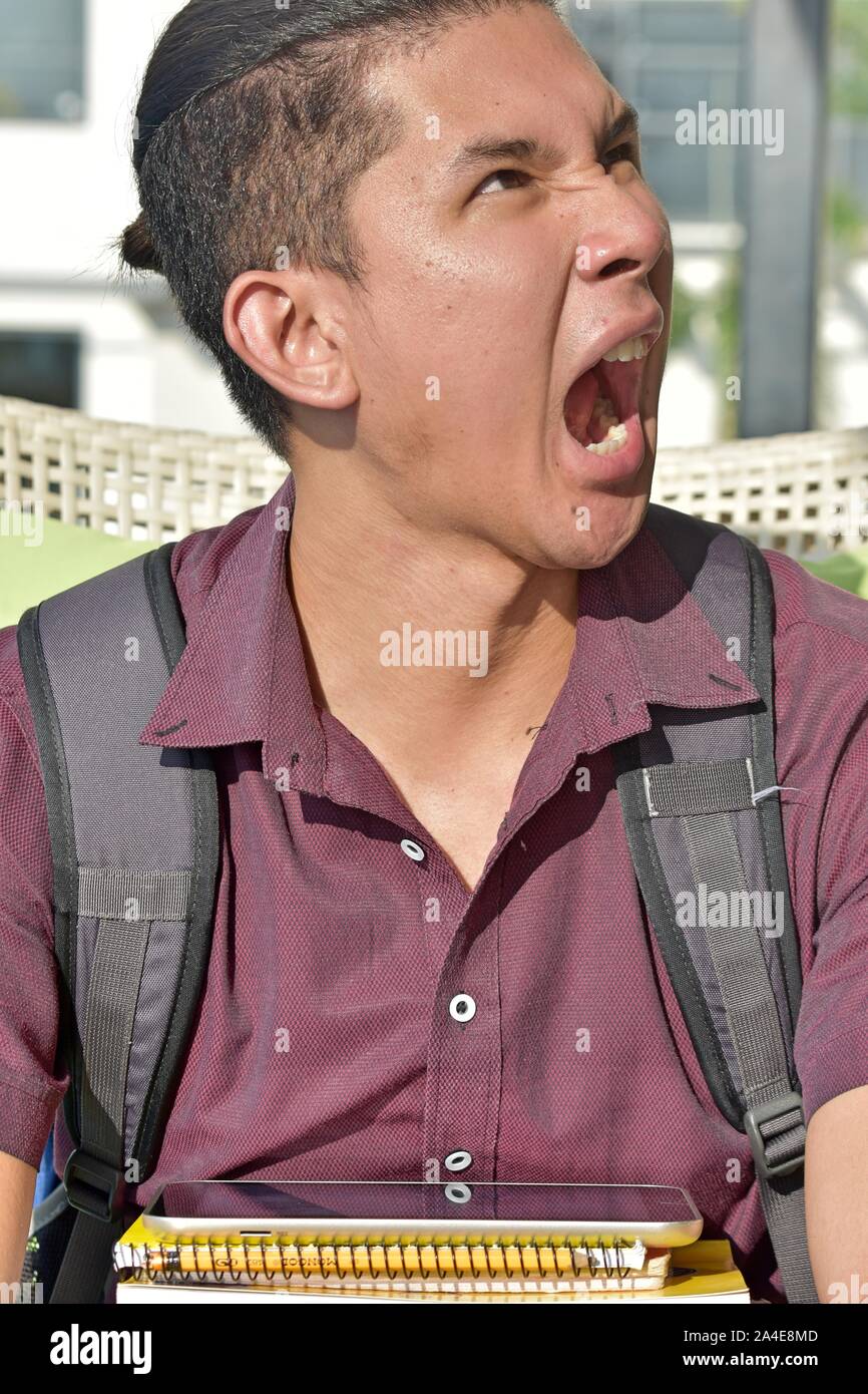 Filipino Student Under Stress Stock Photo - Alamy