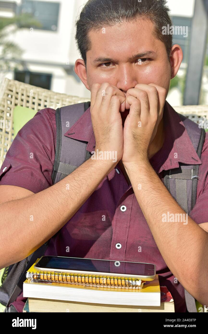 An University Diverse Student And Fear Stock Photo - Alamy