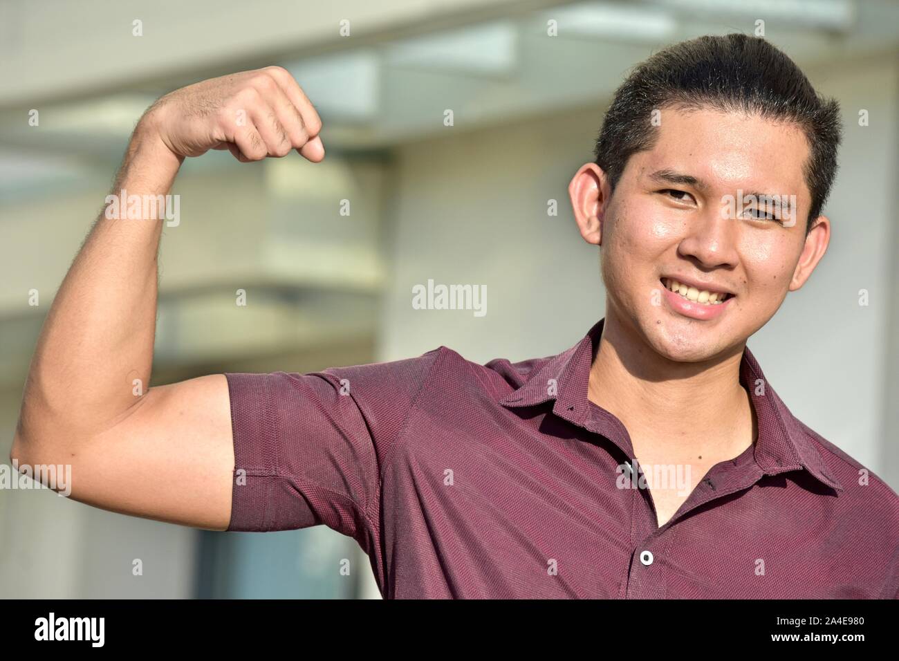 Strong Handsome Asian Person Stock Photo - Alamy