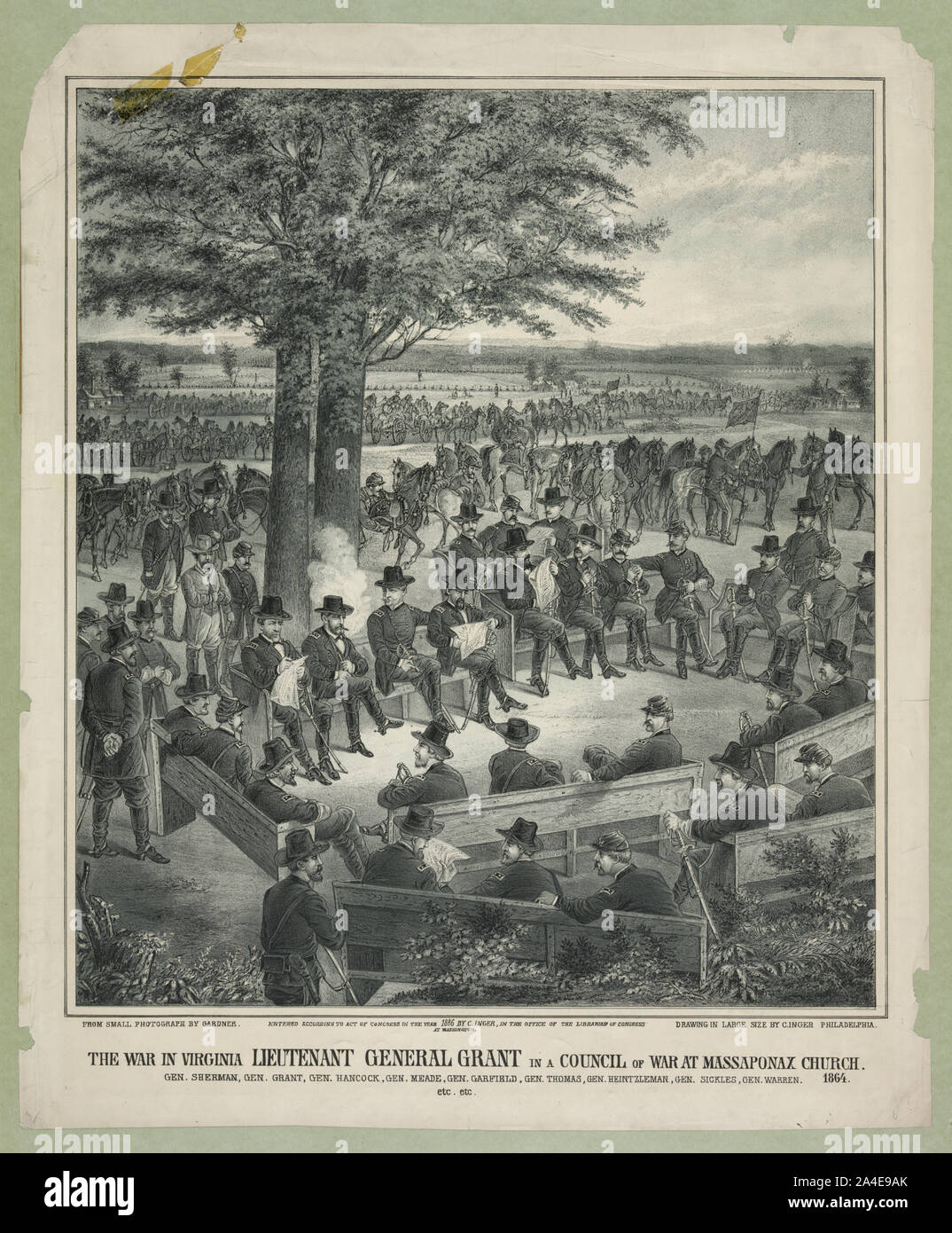 The war in Virginia Lieutenant General Grant in a council of war at ...