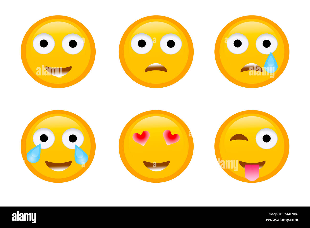 Emoji angry yellow icon Cut Out Stock Images & Pictures - Alamy