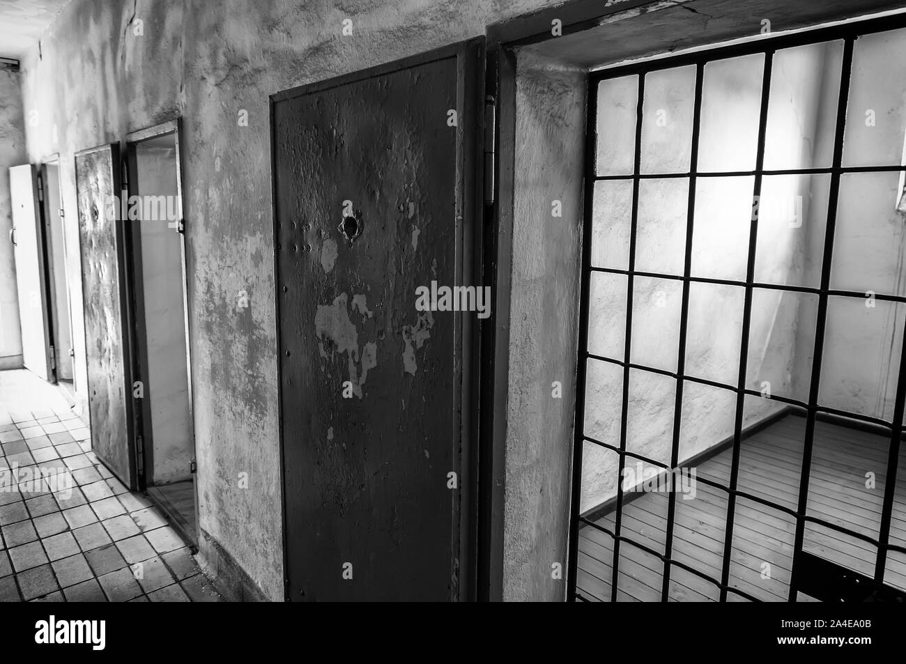 Old jail, detail of old war jail in Germany Stock Photo - Alamy