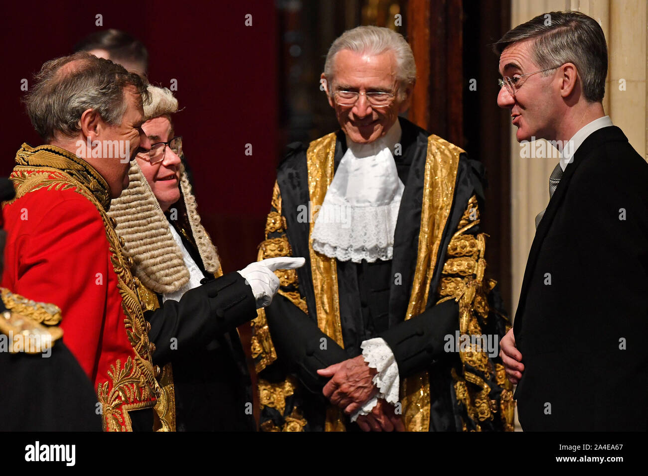 Leader of the House of Commons Jacob Rees-Mogg (right) during the State ...