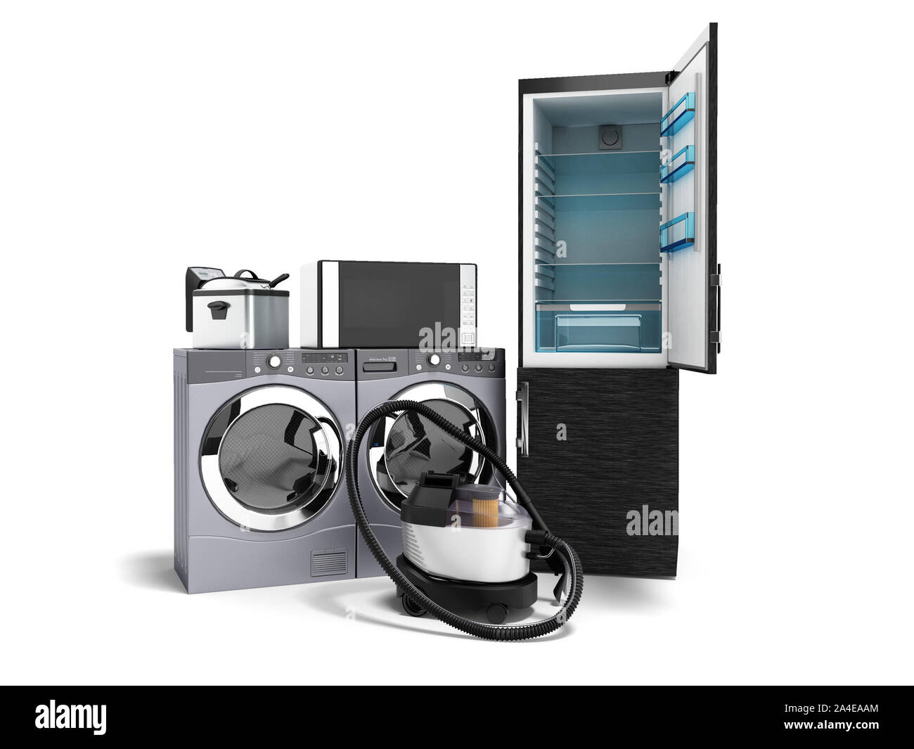 Household appliances fridge microwave washing vacuum cleaner washing ...