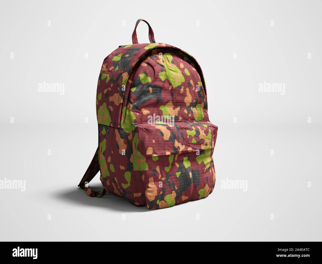 Modern military backpack in school for boy and teenager with violet ...