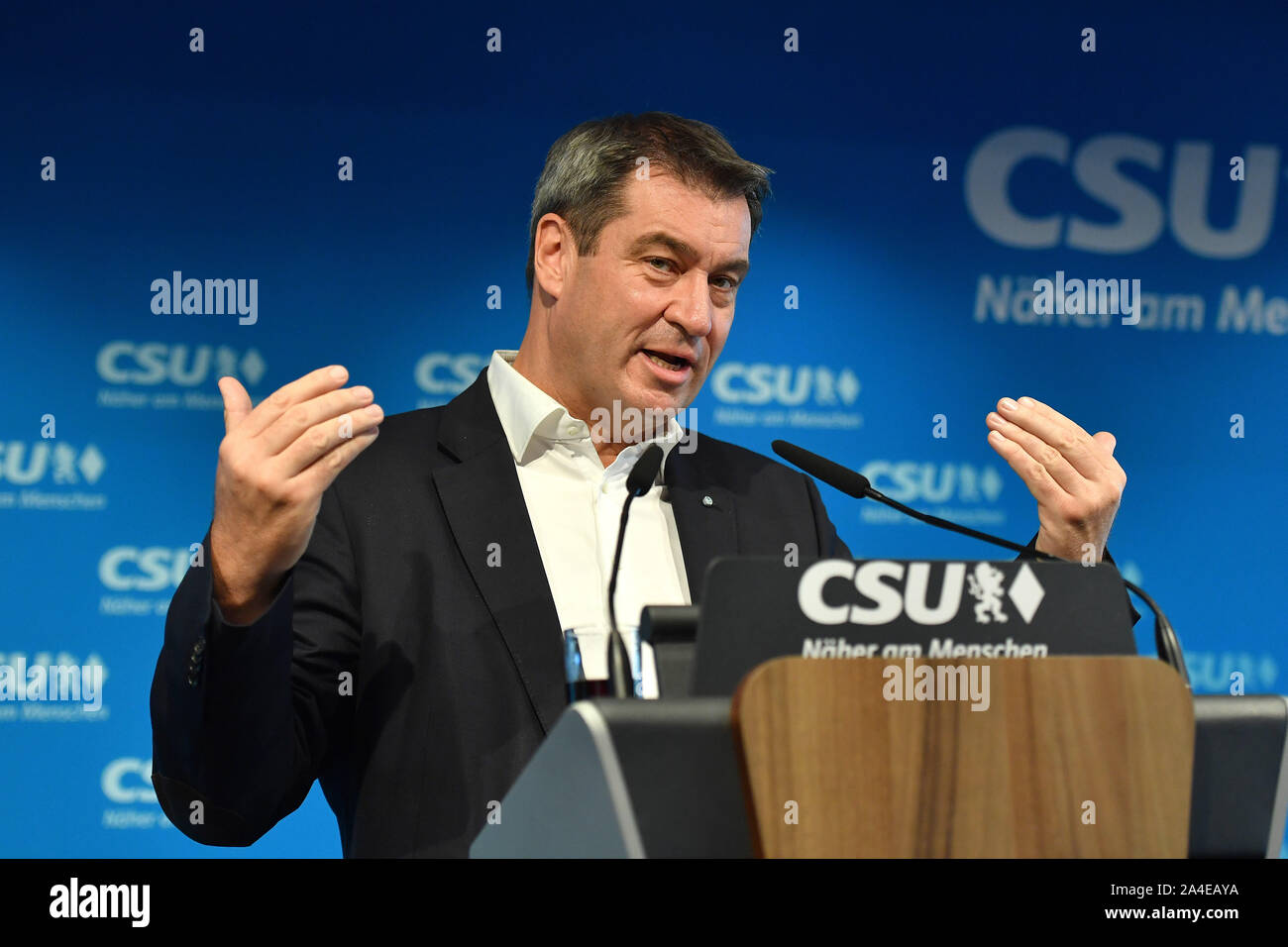 Markus SOEDER (Bavarian State Premier and CSU Chairman), gesture ...