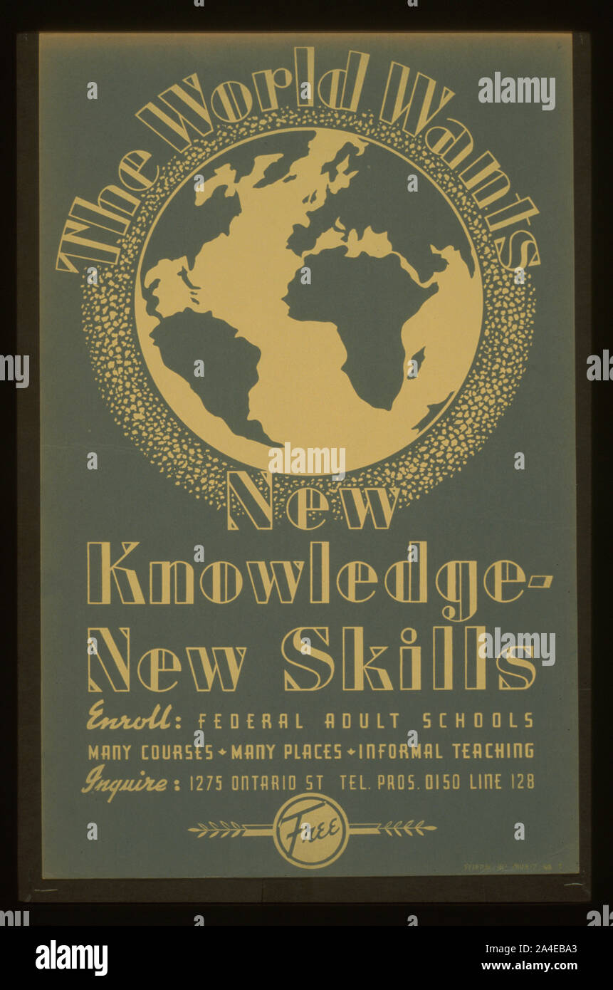 The world wants new knowledge - new skills Stock Photo - Alamy