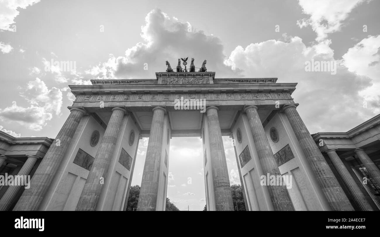 Berlin wall panorama Black and White Stock Photos & Images - Alamy