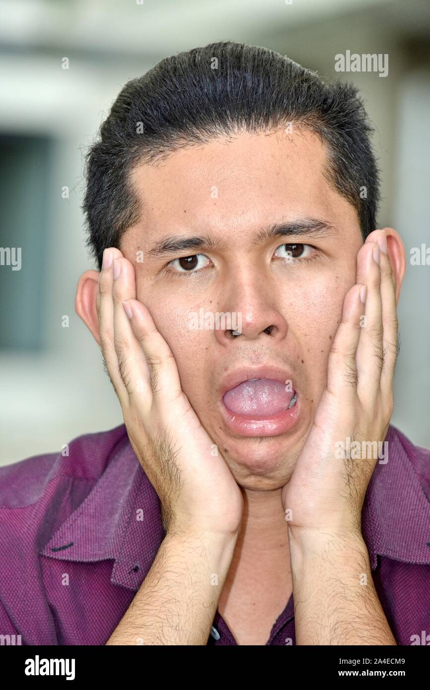 Shocked Male Person Stock Photo - Alamy